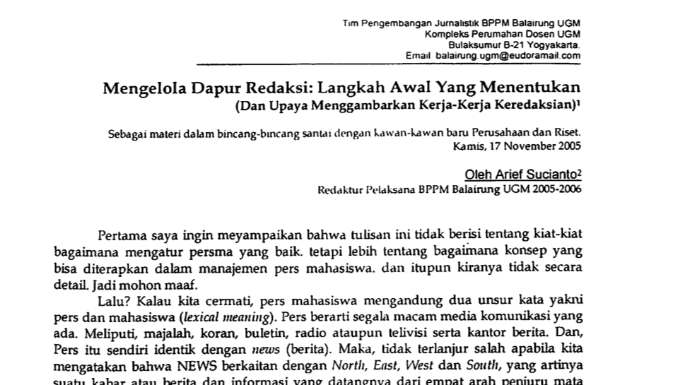 Suplemen | Balairungpress