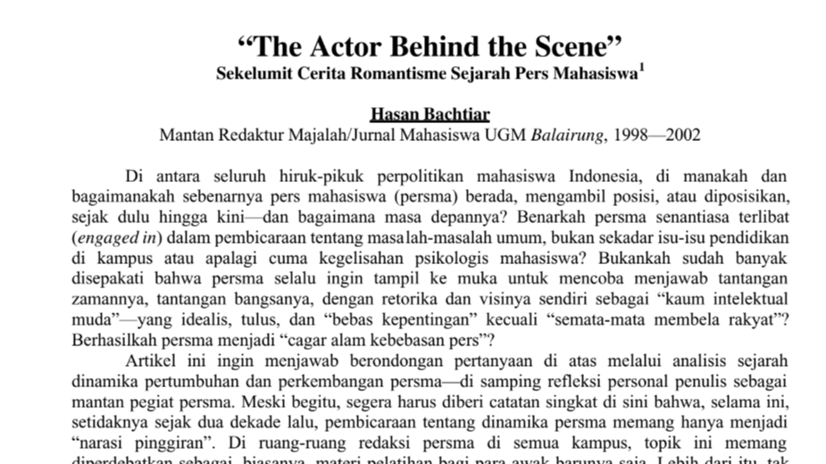 Suplemen | Balairungpress